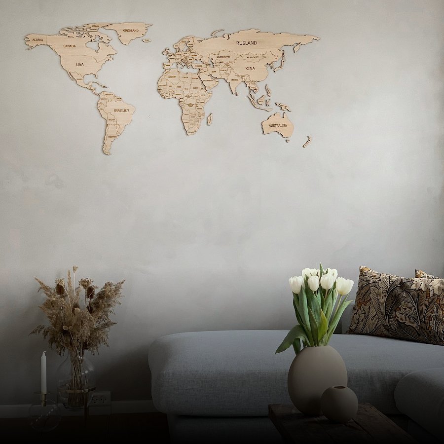 Landkort ⇒ Køb verdenskort til væg her ⇒ LivingNature.dk